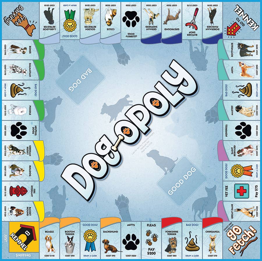 Dog-Opoly (new design) Board Game – Small Town Famous